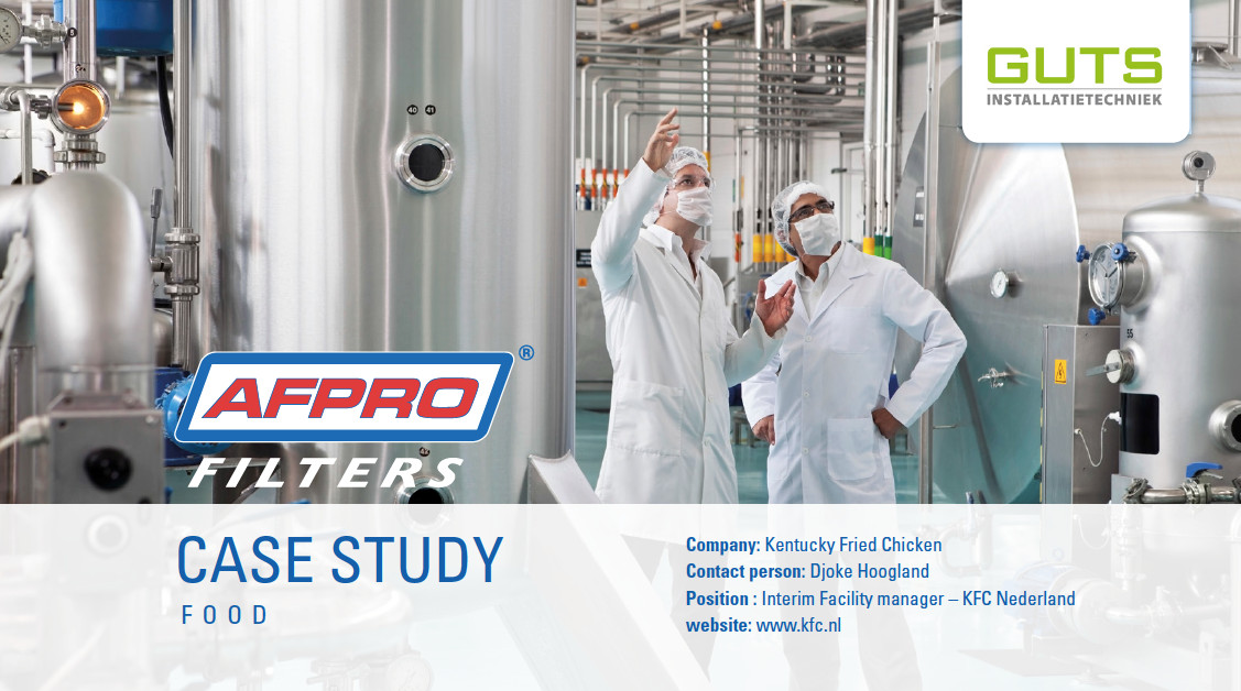 Luchtfilter voor restaurant Kentucky Fried Chicken (KFC) - AFPRO